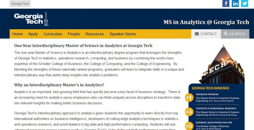 Georgia Tech Master’s in Analytics in 2025 - Reviews, Features, Pricing ...
