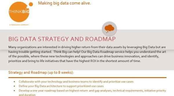 Think Big Offer Comprehensive Managed Services for Hadoop Data Lakes in ...
