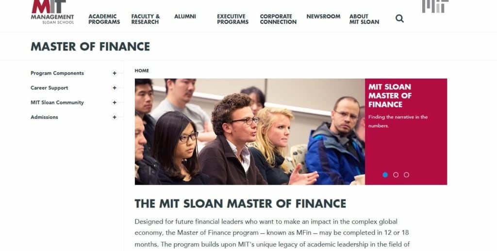 MIT Sloan School of Management, Master of Finance in 2025 - Reviews ...