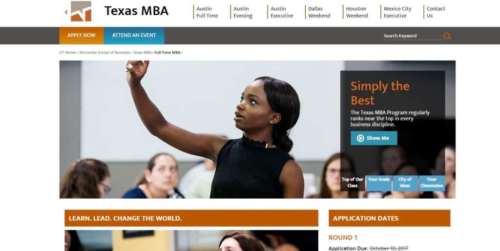 University of Texas at Austin, McCombs School of Business MBA in 2025 ...