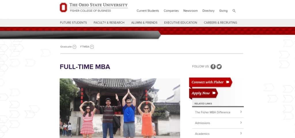 The Ohio State University, Fisher College of Business, Full-Time MBA in ...