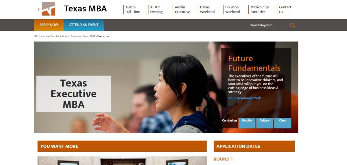 University of Texas at Austin, McCombs School of Business, Executive ...