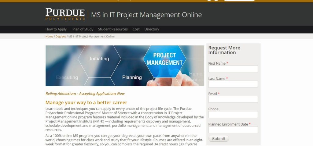 Purdue University - Purdue Polytechnic Institute, Online MS in IT ...